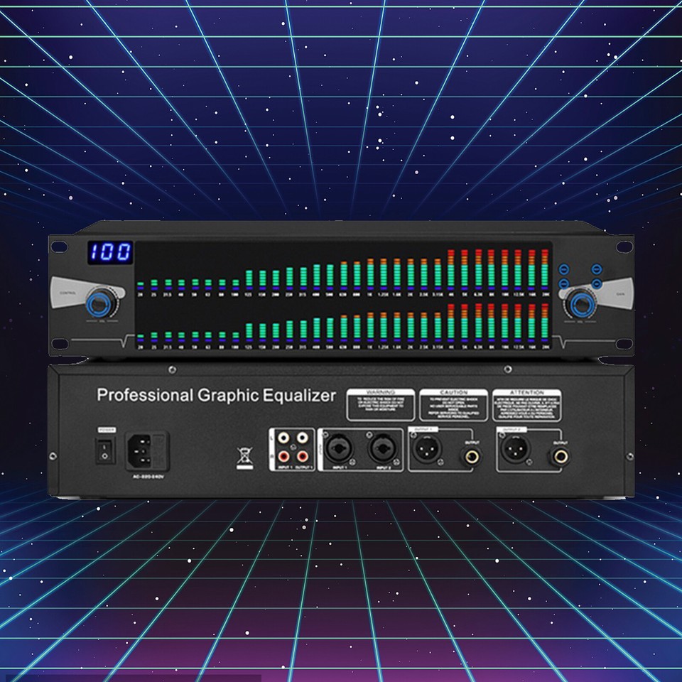 Professional Graphics Equalizer Audio Processor Dual 31-Band Spectrum ...