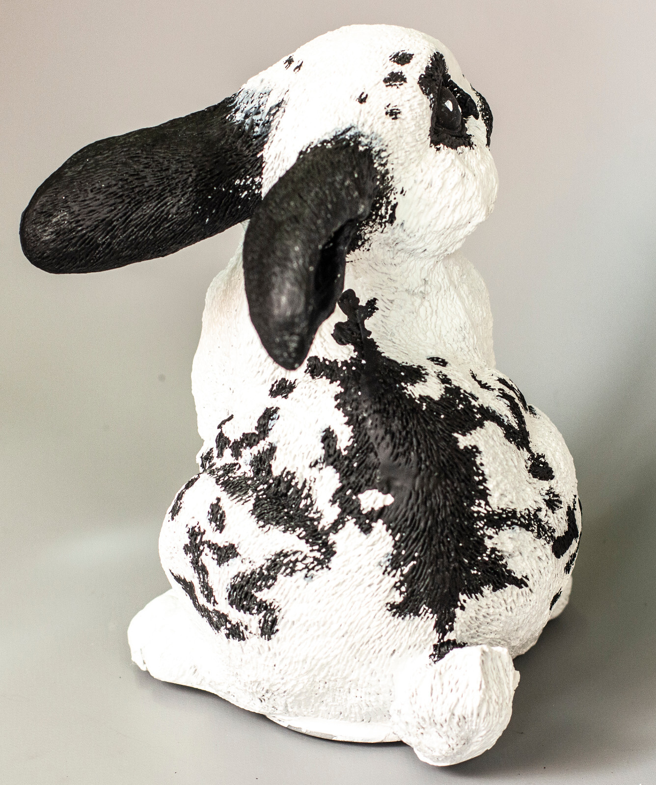 White Black Rabbit Urn Pet Ashes Bunny Statue Memorial Realistic Custom ...