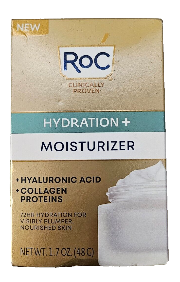ROC HYDRATION + MOISTURIZER HYALURONIC ACID COLLAGEN 1.7 Oz Visibly ...
