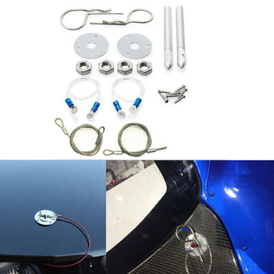 Car Muscle Plus Flush Hair Pin Style Hood Cover Latch Engine Cable Lock ...