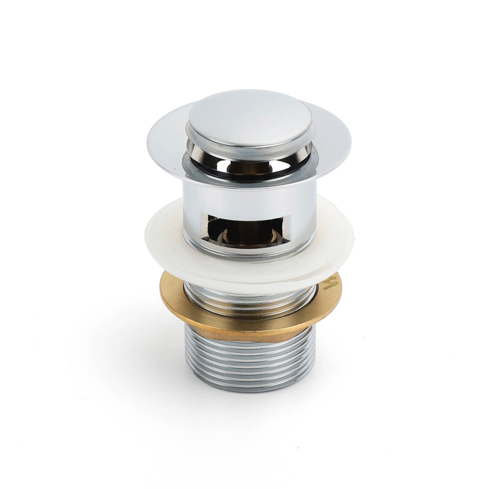 OZ Brass 32mm Basin Waste Sink Pop Up Push Plug Drain Chrome/Black ...