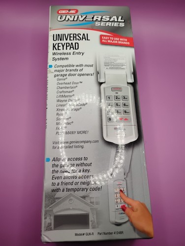 Genie GUK-R Wireless Universal Garage Door Opener Keypad, Compatible ...
