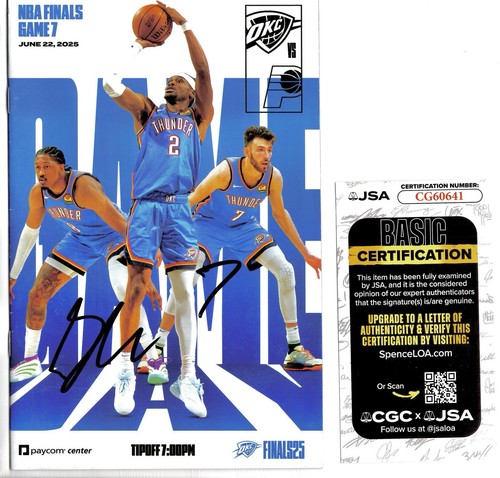 Shai Gilgeous Alexander Signed NBA Finals Game 7 Program MVP SGA ...