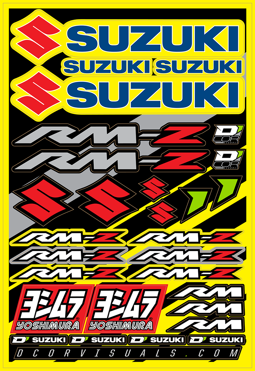Suzuki RM50 RM60 RM65 RM80 RM85 RM100 RM125 RM250 RM370 DECALS STICKERS ...