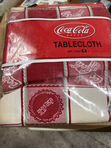 Coca-Cola Tablecloth 100% Cotton 42“ X 42“ | eBay