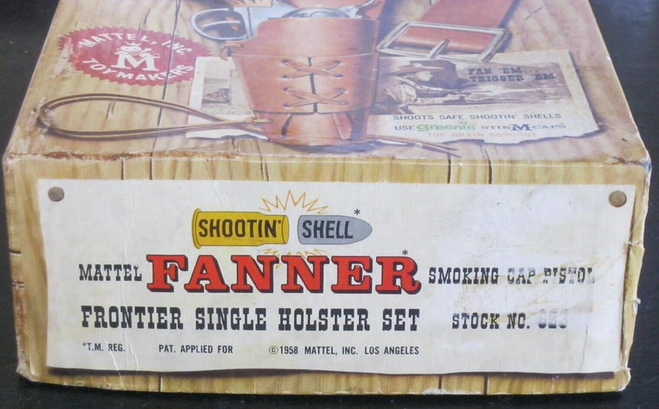 Rare Mattel Shootin' Shell Frontier Single Holster & Cap Gun Set w ...