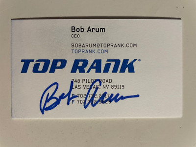 BOB ARUM autograph TOP RANK Boxing CEO Muhammad Ali Signed Business ...