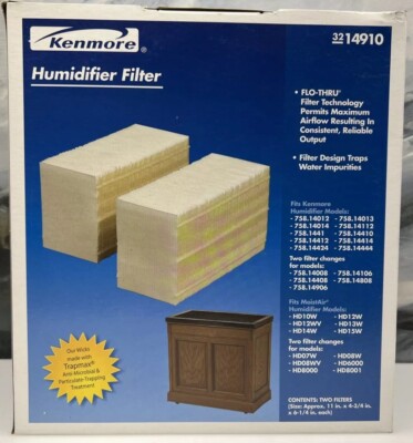 Genuine KENMORE HUMIDIFIER WICK FILTERS 2 PACK (2 Filters) #32-14910 ...