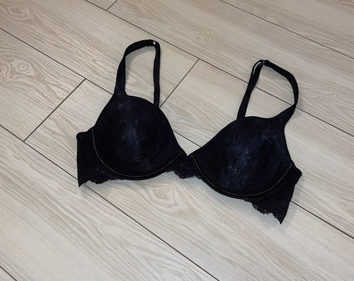 Vassarette 75-203 Lace Bra Lined Underwire Womens 38B Black | eBay