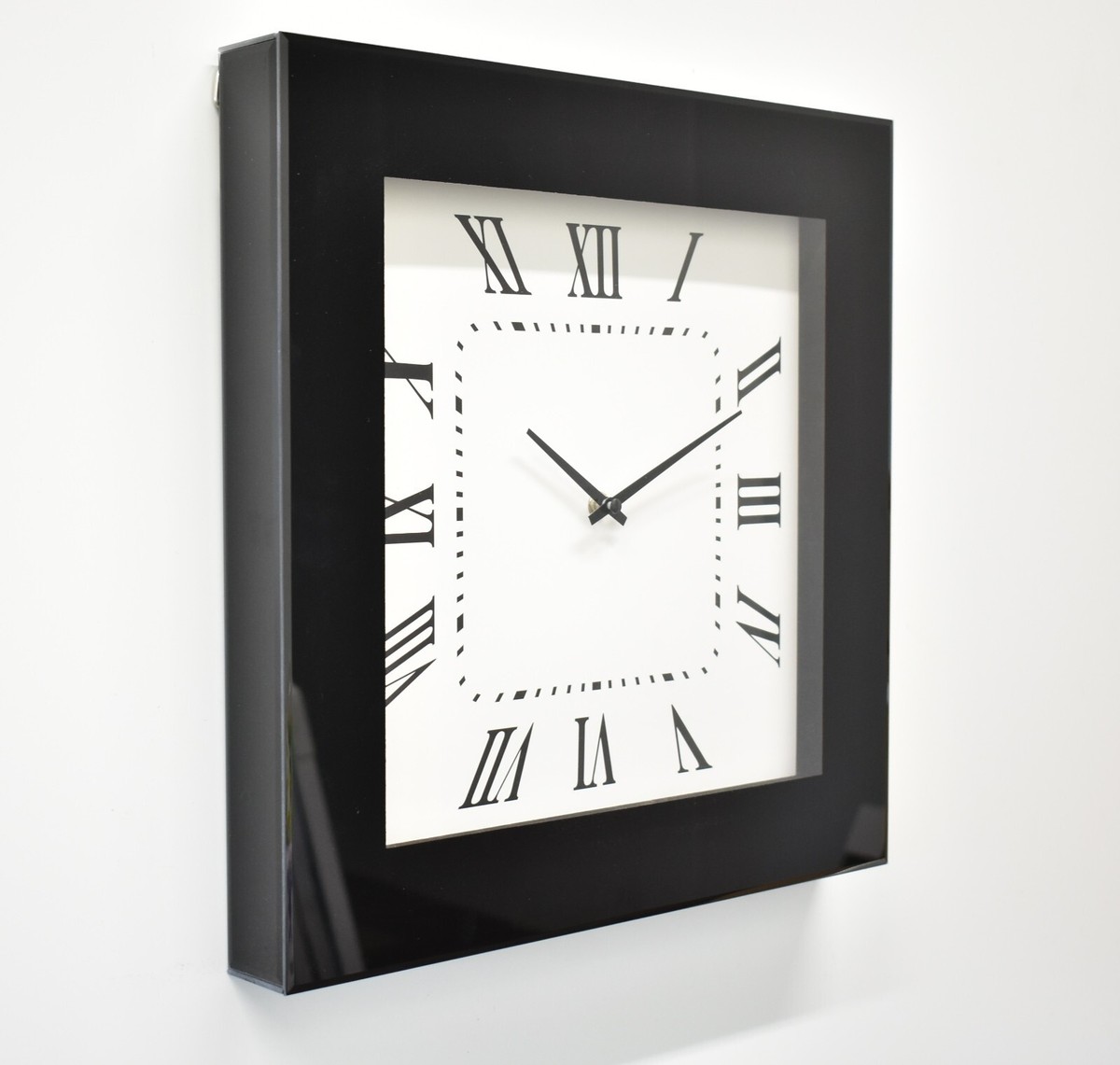 Wall Clock Square Wall Clock Future Time FT1010WE Square Dark Natural