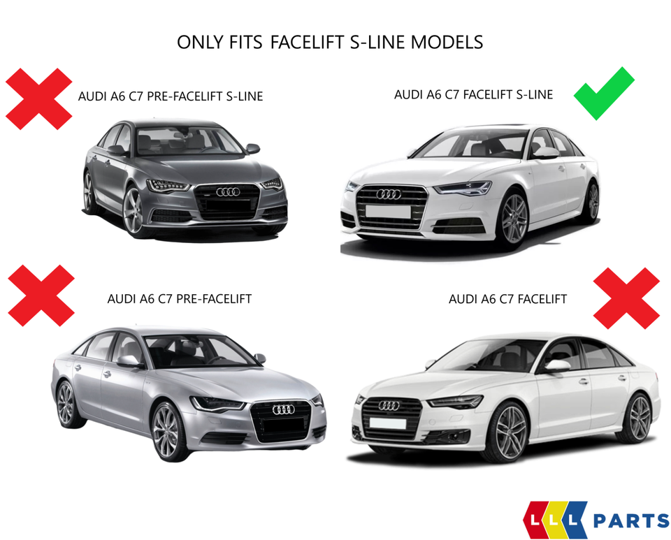 NEW GENUINE AUDI A6 15-17 FRONT BUMPER LOWER N/S LEFT FOG GRILL ...