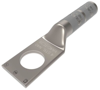 Burndy YA4CTC38, Compression Cable Lug, Hylug-Long-4 Str-3/8Stud, 1 PC ...