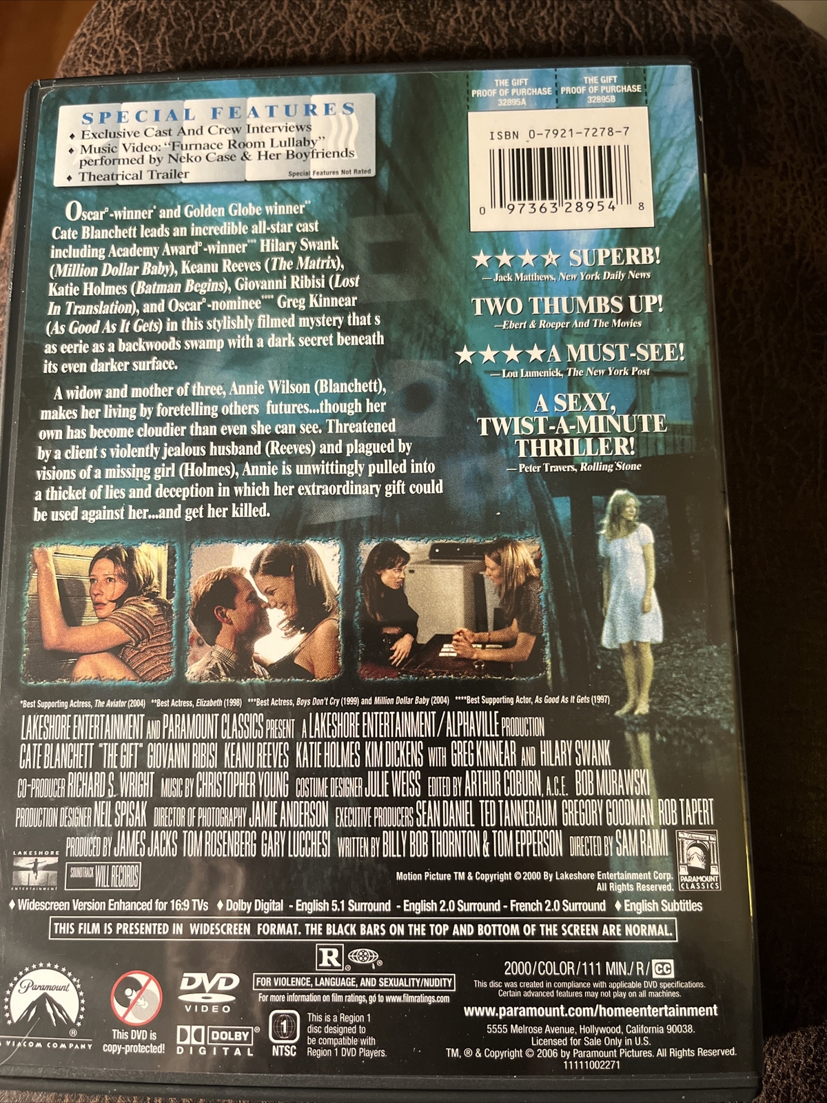 The Gift (DVD, 2001, Widescreen Collection) Cate Blanchett, Katie ...