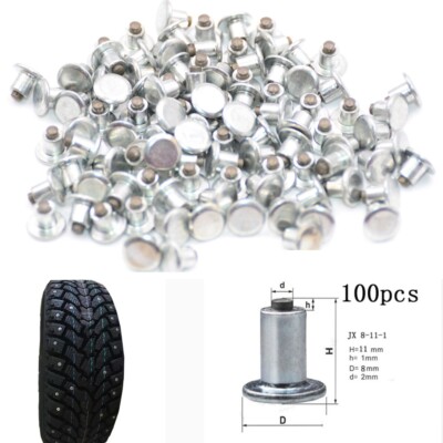 100x Car Bike ATV Tire Studs For Holes Wheel Tyre Screw Snow Spikes ...