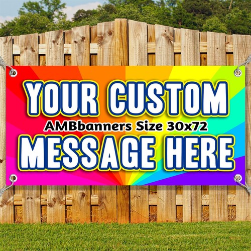 30x72 WE DESIGN AND PRINT YOUR CUSTOM BANNER Advertising Vinyl Banner ...