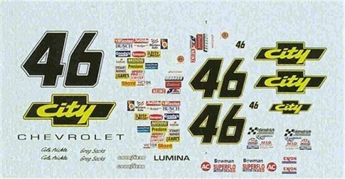 Winscals #46 City Chevrolet 1990-Cole Trickle Nascar decal | eBay