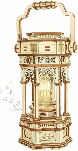 ROBOTIME 3D Wooden Puzzle Victorian Lantern Music Box DIY Craft Kits ...