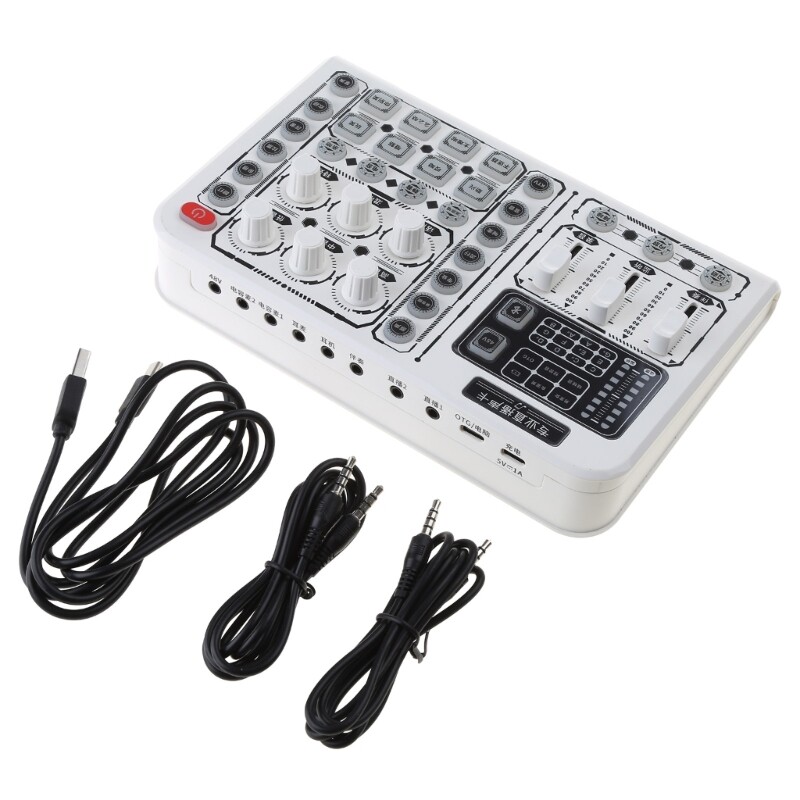 Mini Sound Mixer Live Sound Card Bluetooth-compatible Streaming Voice ...