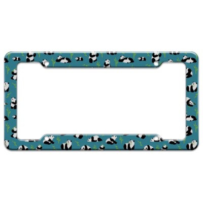 Panda and Bamboo Pattern License Plate Tag Frame | eBay