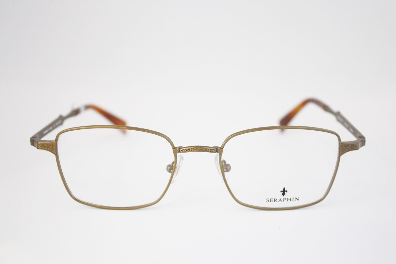SERAPHIN Newport 8577 Titanium eyeglasses Frame Tan 50mm JAPAN VINTAGE ...