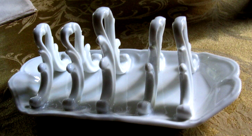 VINTAGE Victorian Style Ceramic Toast Rack About 8 1/4" long | eBay