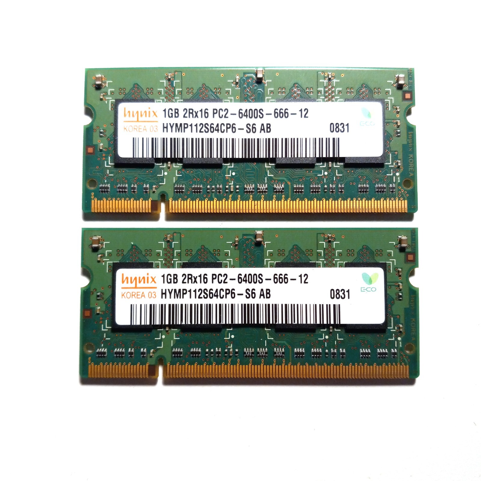1 GB x 2 Hynix PC2-6400 DDR2-800 SO-DIMM 800MHz Memory | eBay