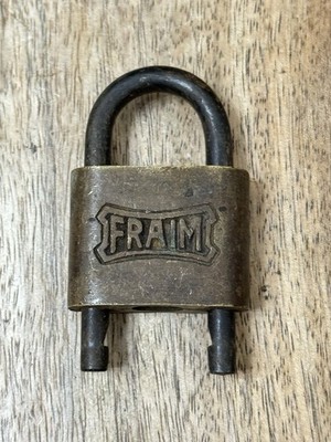 Vintage Antique Fraim Padlock Lock No Key | eBay