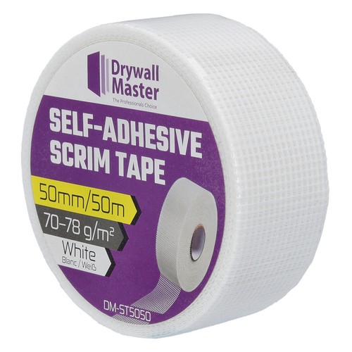 Drywall Master Scrim Tape 50mmX50m High Strength Self-Adhesive Pack of ...
