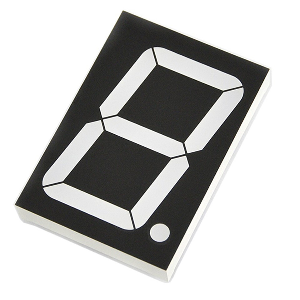 Red 5" Seven 7 Segment Display Common Anode LED Digital Number 1 Bit 10 ...