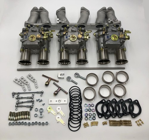 TRIPLE WEBER DCOE KIT K659-45 GENUINE WEBER CARBS ALL NEW FIT DATSUN ...