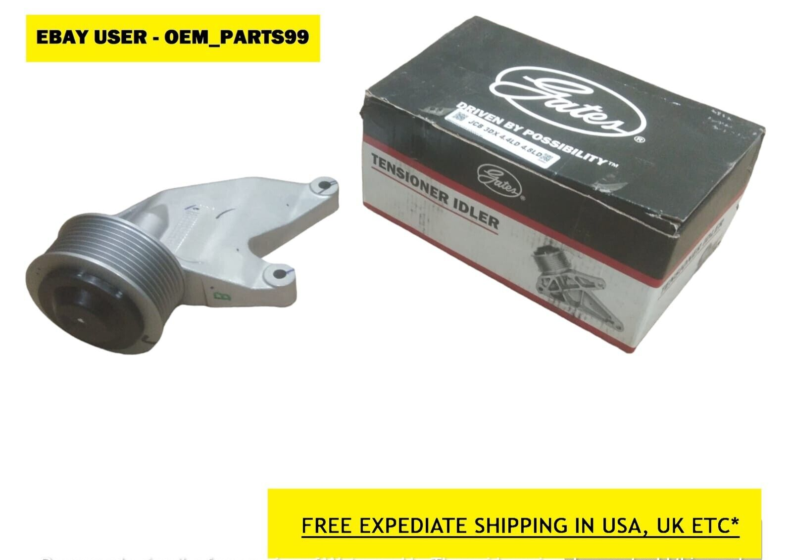 GENUINE GATES JCB BELT IDLER TENSIONER (320/08588 320/08724 320/08586 ...
