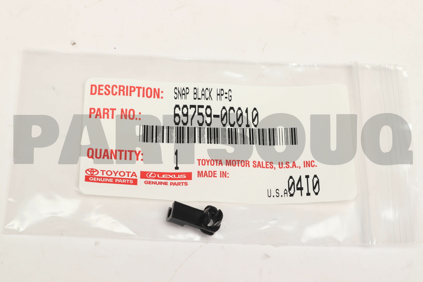 697590C010 Genuine Toyota SNAP, AUXILIARY CATCH RELEASE LEVER CONTROL ...