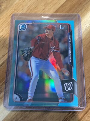 Matt Crownover 2015 Bowman Chrome Sky Blue Refractor RC | eBay