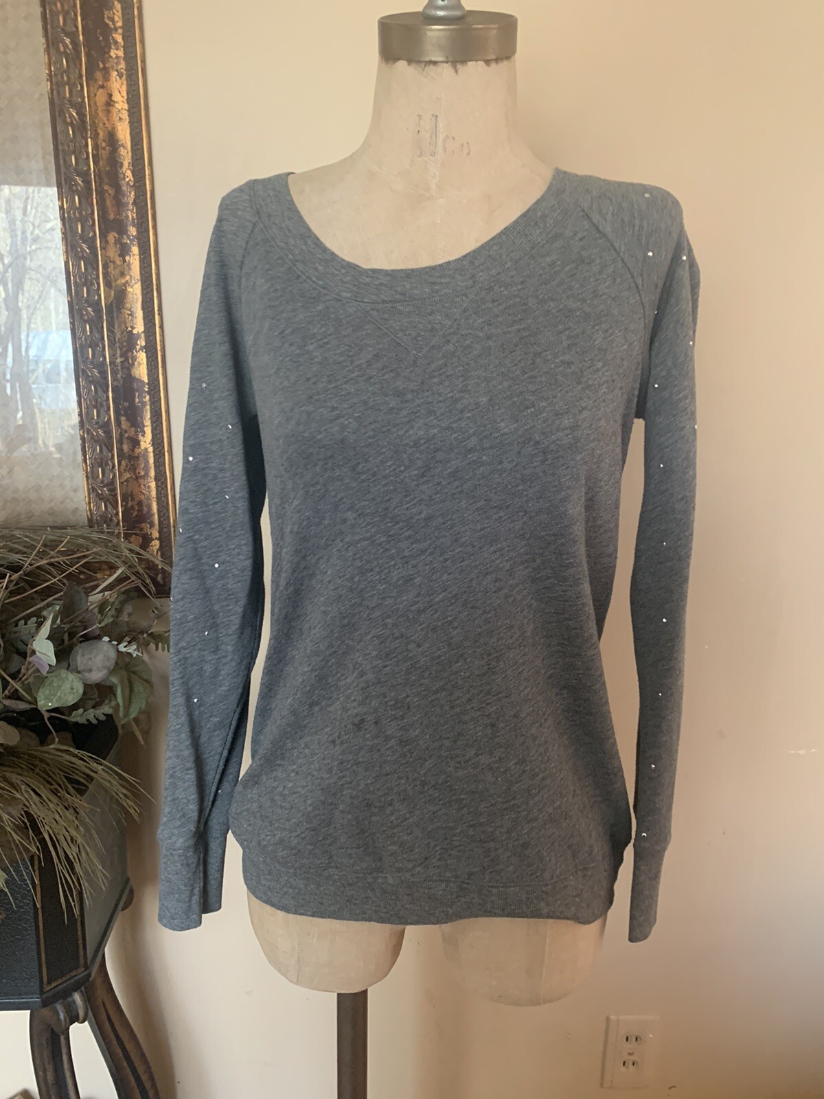 Victoria's Secret Supermodel Black Gray bling Sweatsh… - Gem