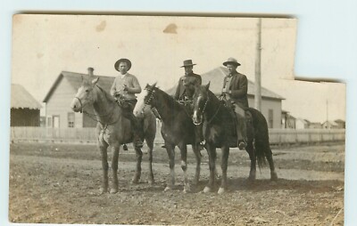 RPPC Albany, Oregon men on horseback Jack Donnelly Will Wilson Fred ...
