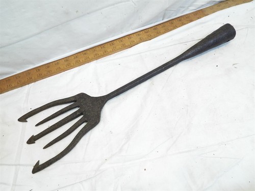 Nice 5-Tine Fish Eel Frog Gig Gaff Spear Head Hand Forged Fishing Fork ...