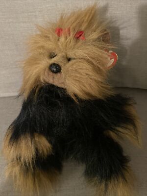Ty Beanie Buddy Yappy the Realistic Yorkshire Terrier Yorkie Dog ...