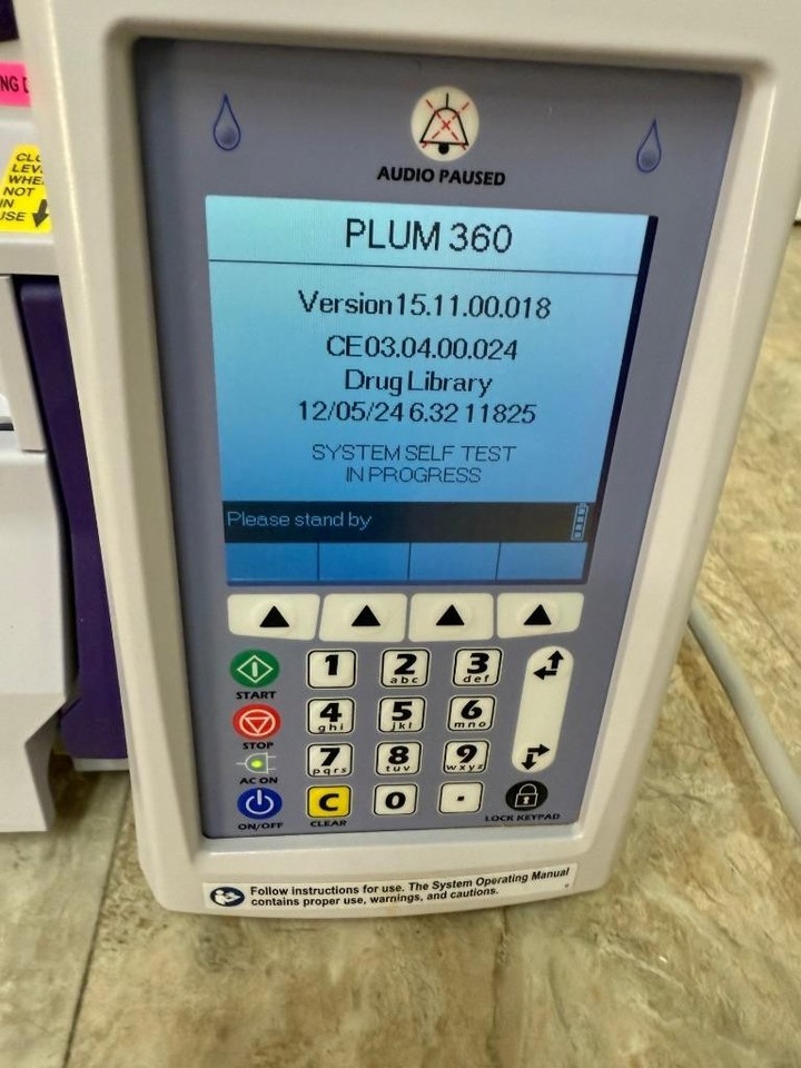 ICU Medical Hospira Plum 360 Infusion IV Pump + Clamp TESTED + 1 YEAR ...