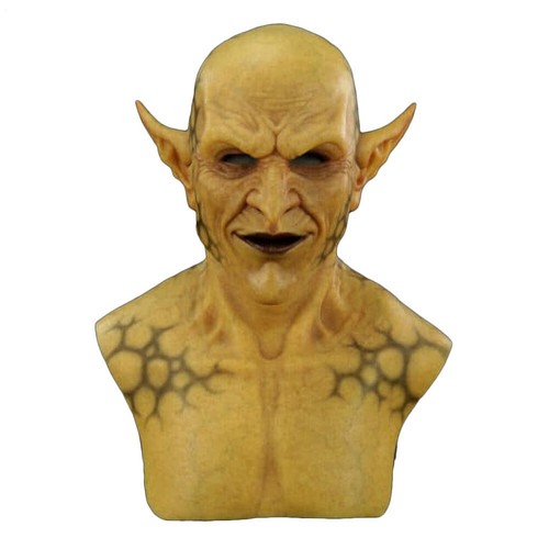 Demon Halloween Horror Scary Full Face Mask with Chest Latex Cosplay ...