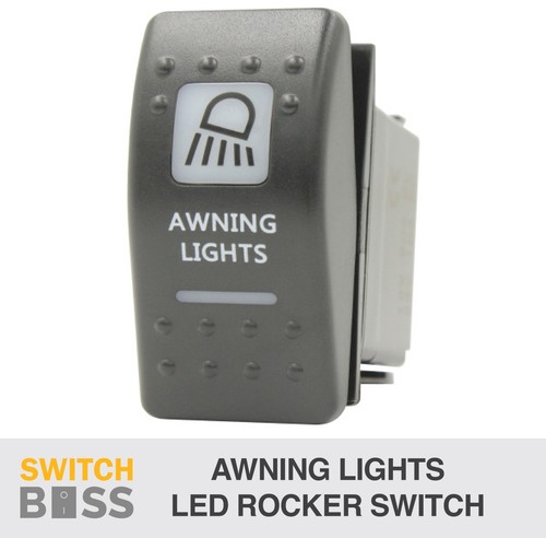 Rocker Switch AWNING LIGHTS - White - LED Boat Caravan Maine 12v | eBay ...