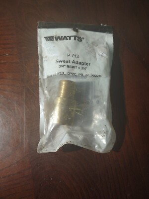 Watts Sweat Adapter 3/4" MSWT X 3/4" | eBay