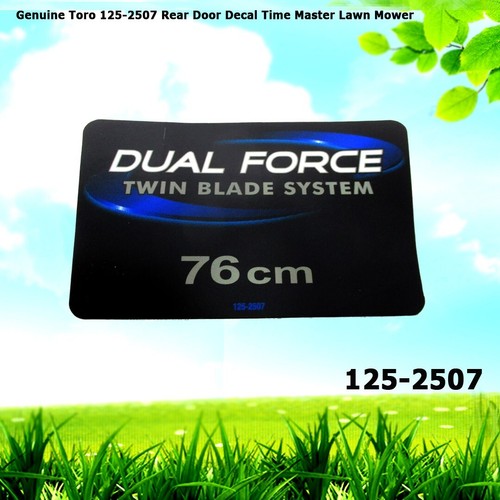 Genuine Toro 125-2507 Dual Force Rear Door Decal TimeMaster Lawn Mower ...