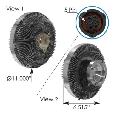 Fan Clutch Electric Mack-Volvo Part# 85115603, 376791231, 801095, 810. ...