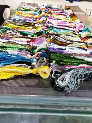 200 colors 100%real silk,hand-dyed embroidery thread 200skeins list for ...