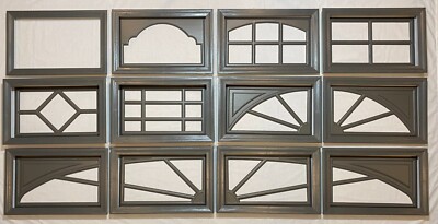 Charcoal Gray Amarr Garage Door Window Kit Short Panel Frame Insert ...