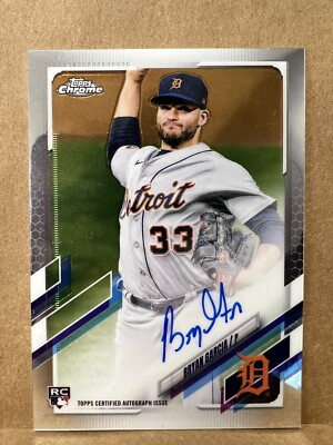 2021 Topps Chrome Bryan Garcia RC Rookie Auto Detroit Tigers #RA-BG | eBay