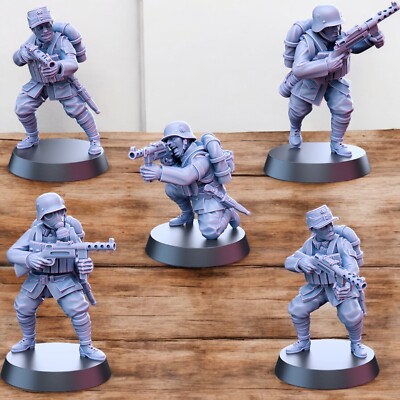 WW2 Chinese NRA 88th Division Infantry with SMGs - 2 Figures - 28mm | eBay