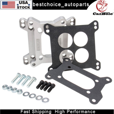 2-Barrel to 4-Barrel Carburetor Adapter Kit Replace Intake Manifold ...