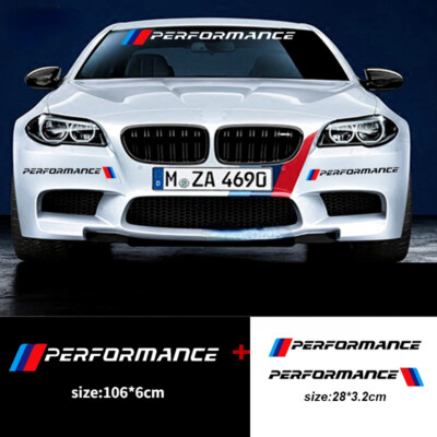 M Performance Car Windscreen Windshield Sticker Decal Fit for BMW Autco ...