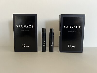 2 Dior Sauvage Cologne Fragrance Spray Sample Eau de Toilette 1ml / 0. ...